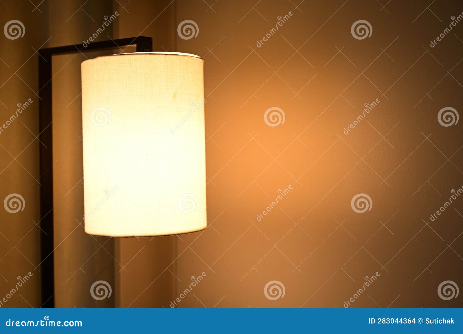 Close Up Warm Lamp in the Room, Interior Design Stock Photo - Image of ...