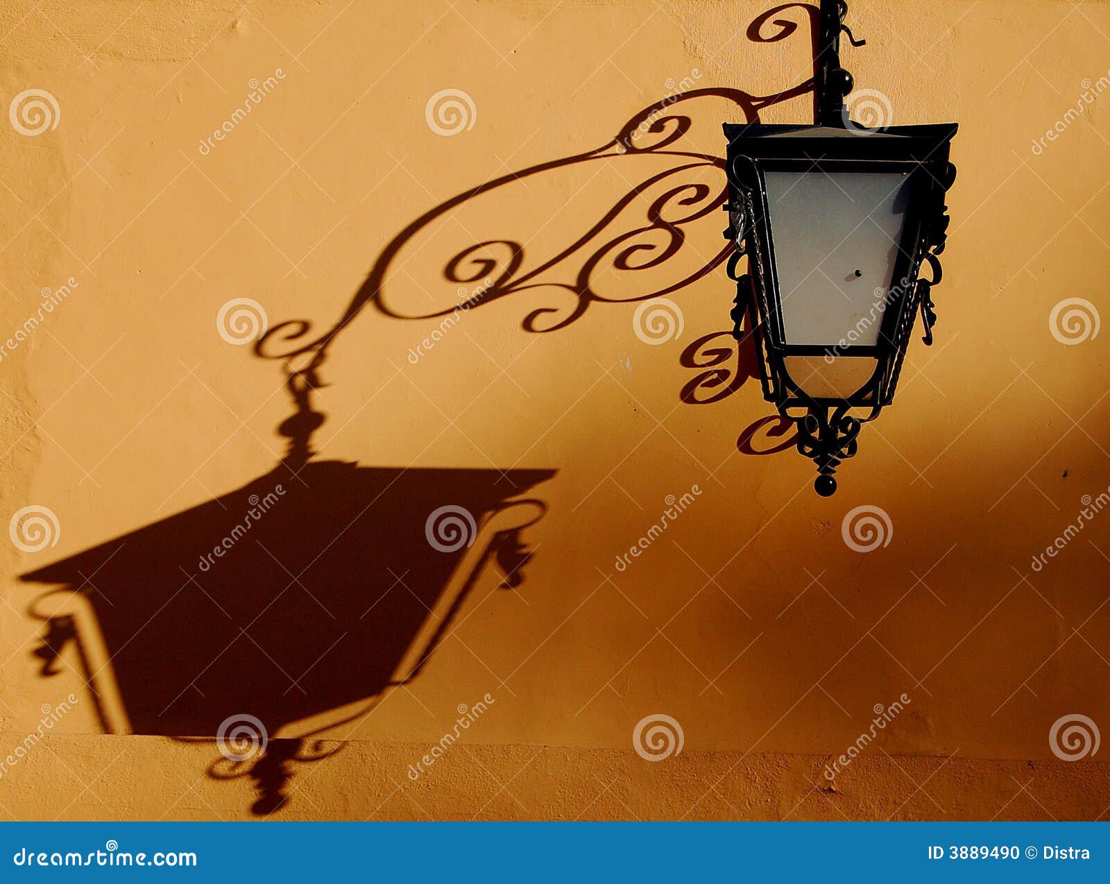 Lamp Shadow stock photo. Image of wall, curled, orange - 3889490