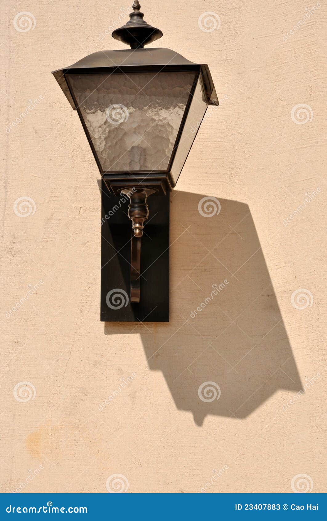 Lamp and shadow on wall stock image. Image of lighting - 23407883