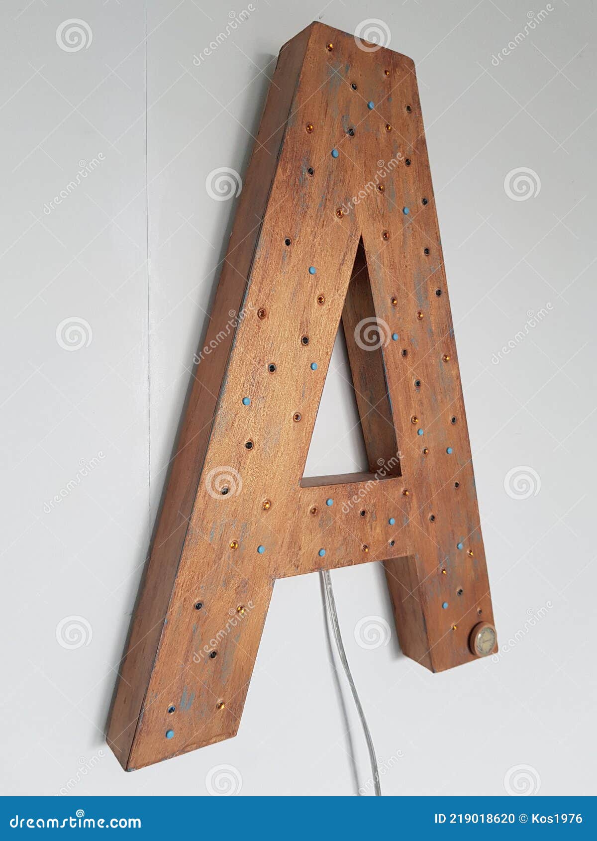 Lamp in the Form of the Letter `a` Stock Photo - Image of ruler ...