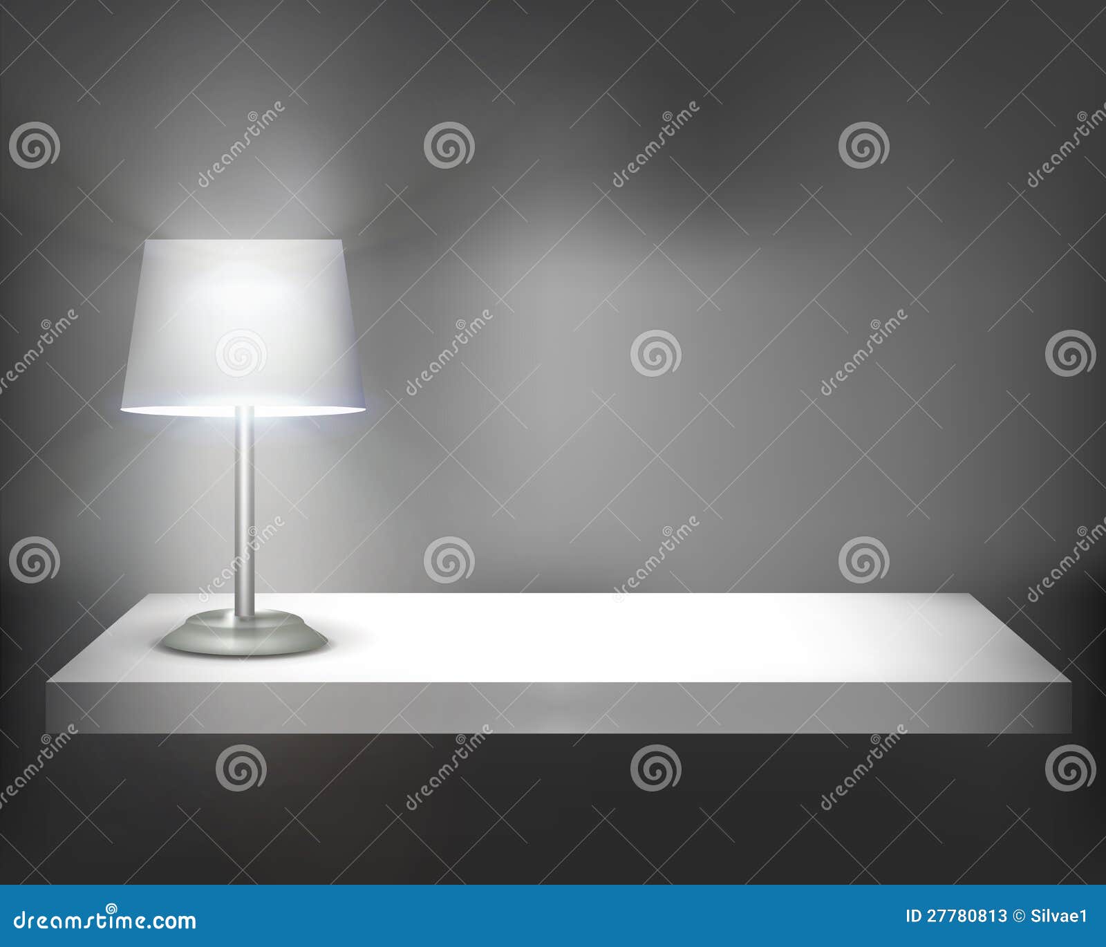 Lamp on Shelf. Vector Illustration. Stock Vector - Illustration of ...