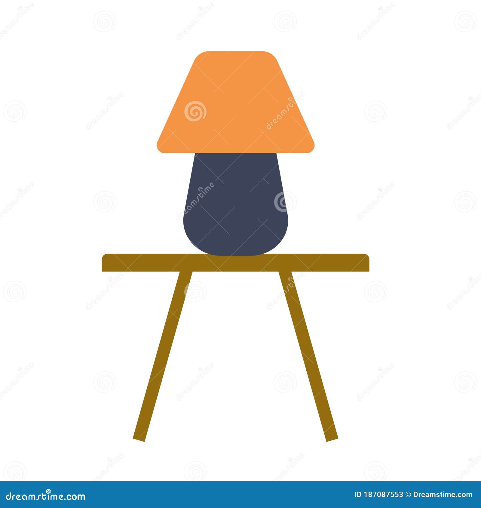 Lamp on the Table Icon Vector Illustration Stock Vector - Illustration ...