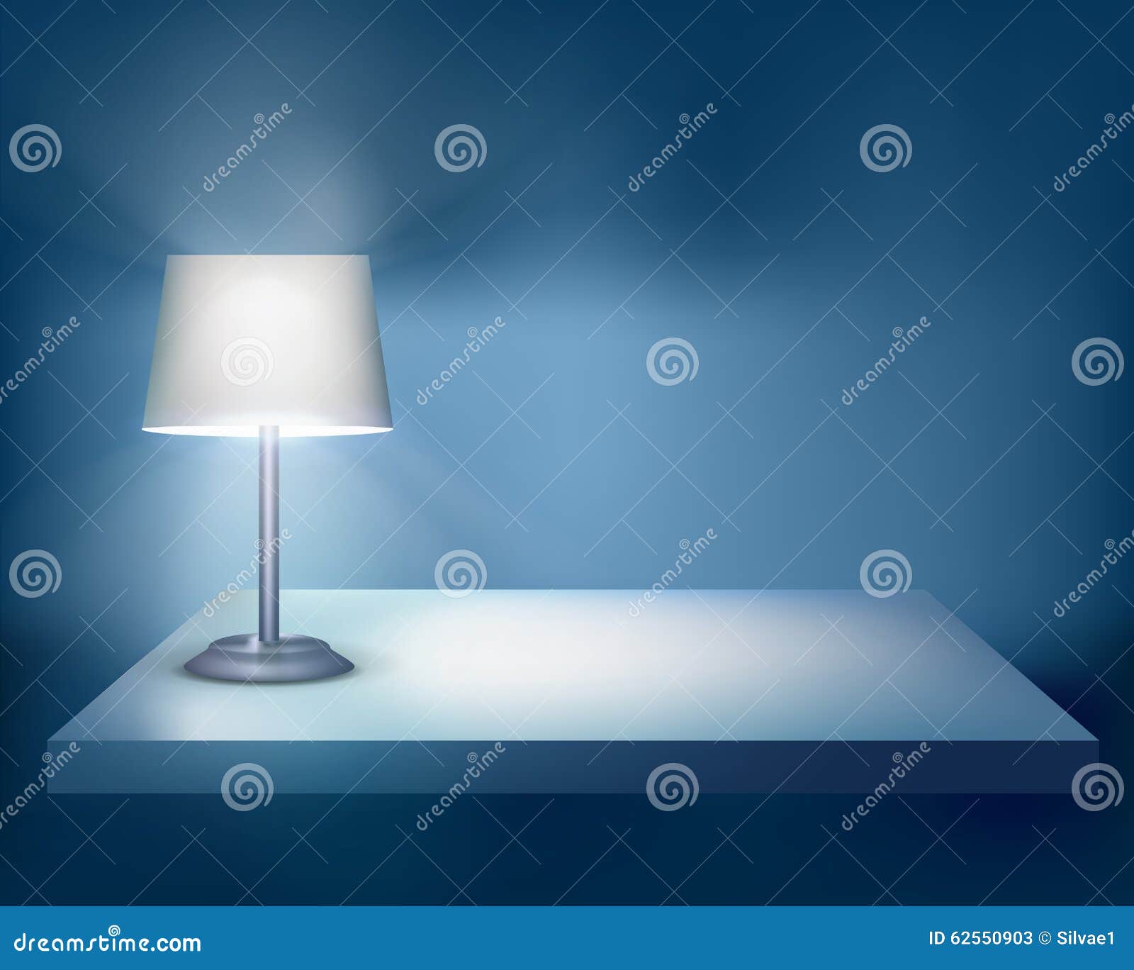 Lamp on the Table. Vector Illustration Stock Vector - Illustration of ...