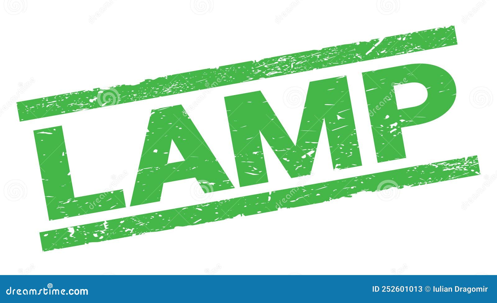 LAMP Text on Green Rectangle Stamp Sign Stock Illustration ...