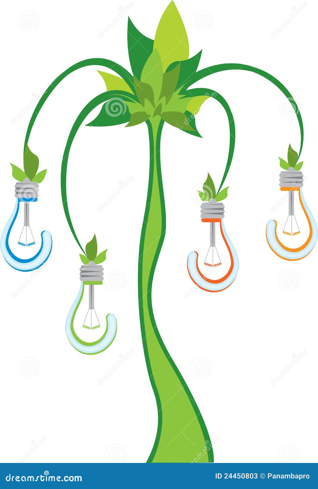 Lamp tree stock vector. Illustration of pattern, candid - 24450803