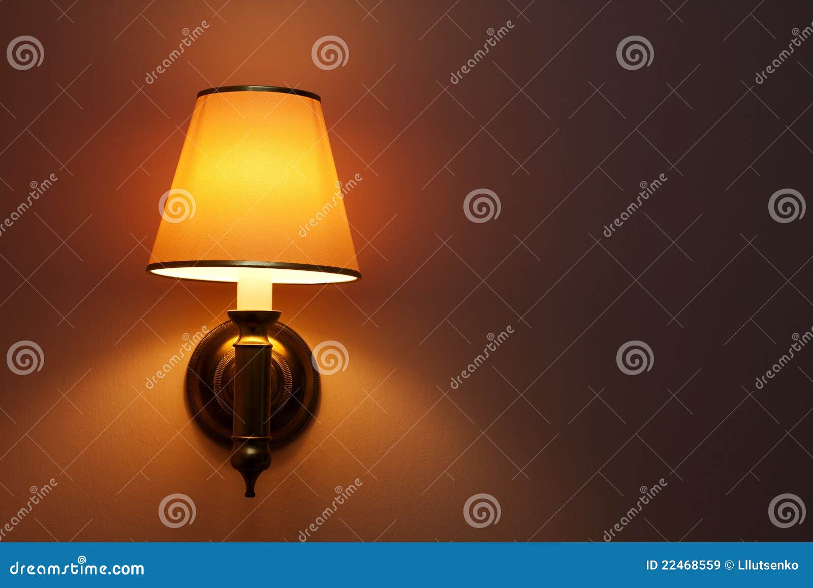 Lamp on the wall stock image. Image of metal, sconce - 22468559