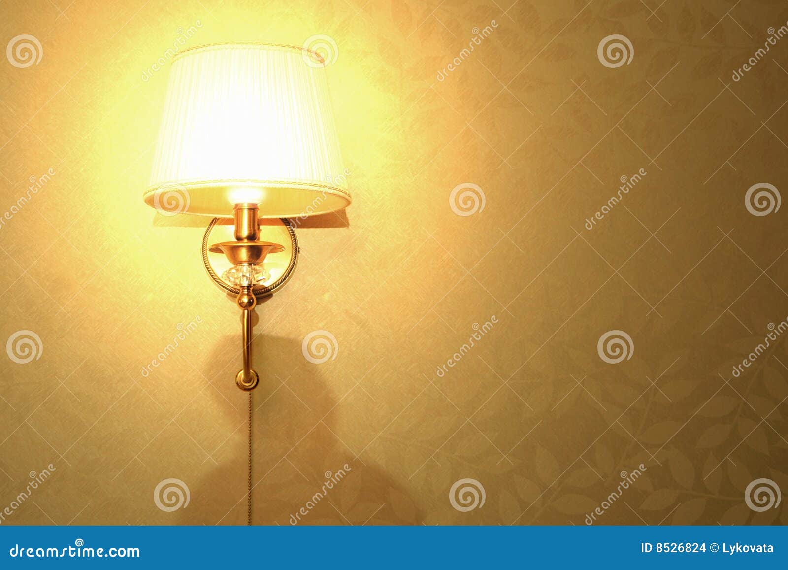 Lamp on the Wall, Bright Light Stock Photo - Image of lamp, decor: 8526824