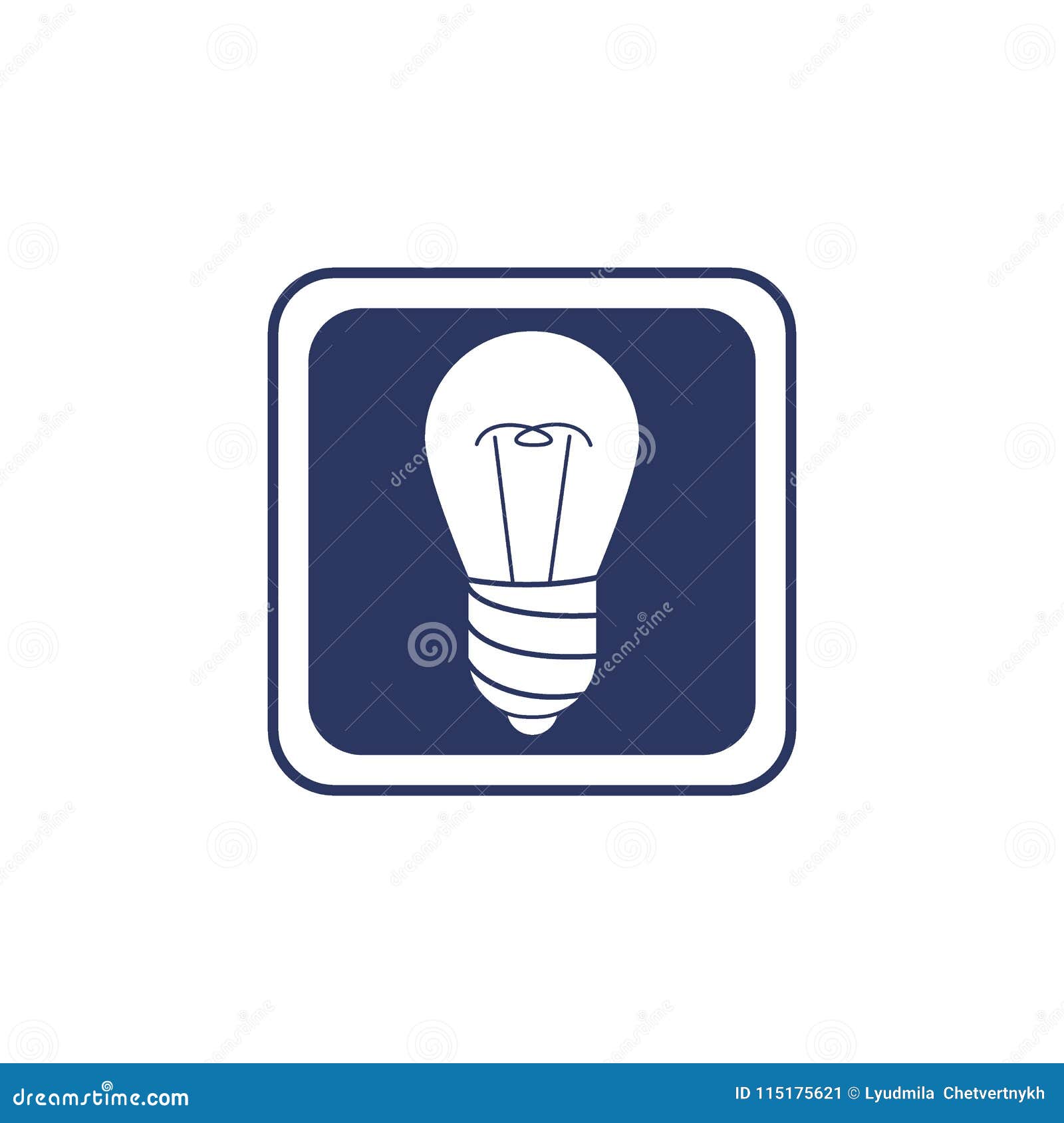 Lamp web icon stock vector. Illustration of button, innovation - 115175621