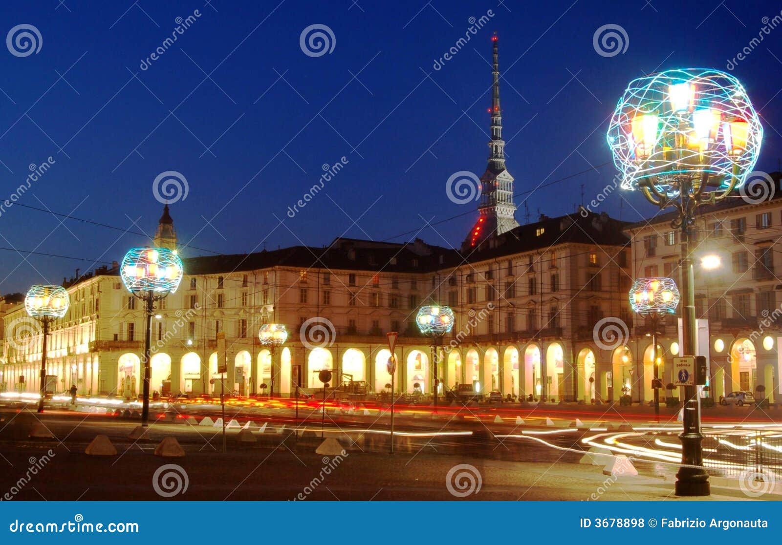 Lampada Artistica Di Natale, Torino Fotografia Stock - Immagine di ...