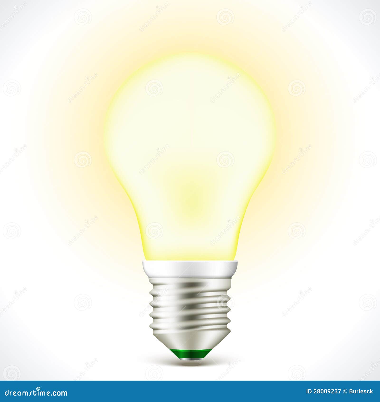 Lampe économiseuse D'énergie Allumée D'ampoule Photographie stock libre ...