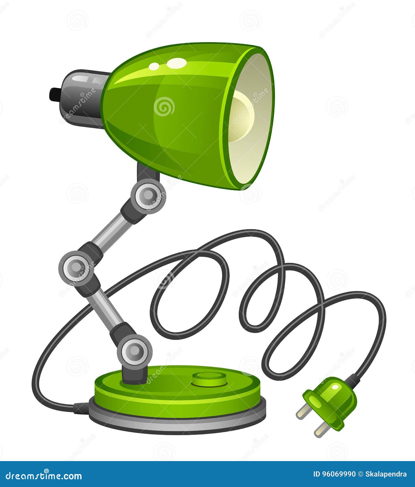 Lampe verte illustration de vecteur. Illustration du lumineux - 96069990