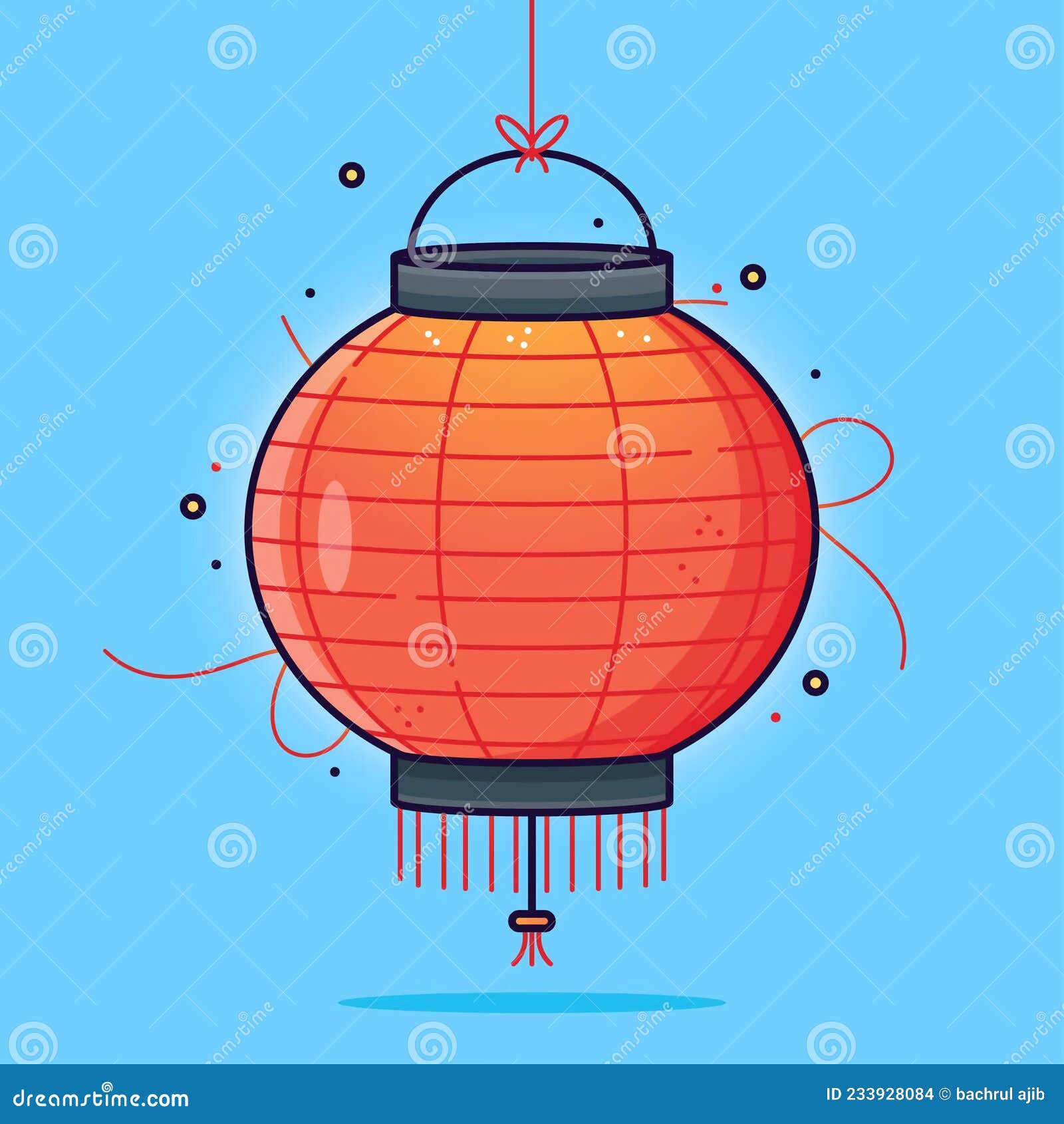 Lampion china illustration stock illustration. Illustration of line ...