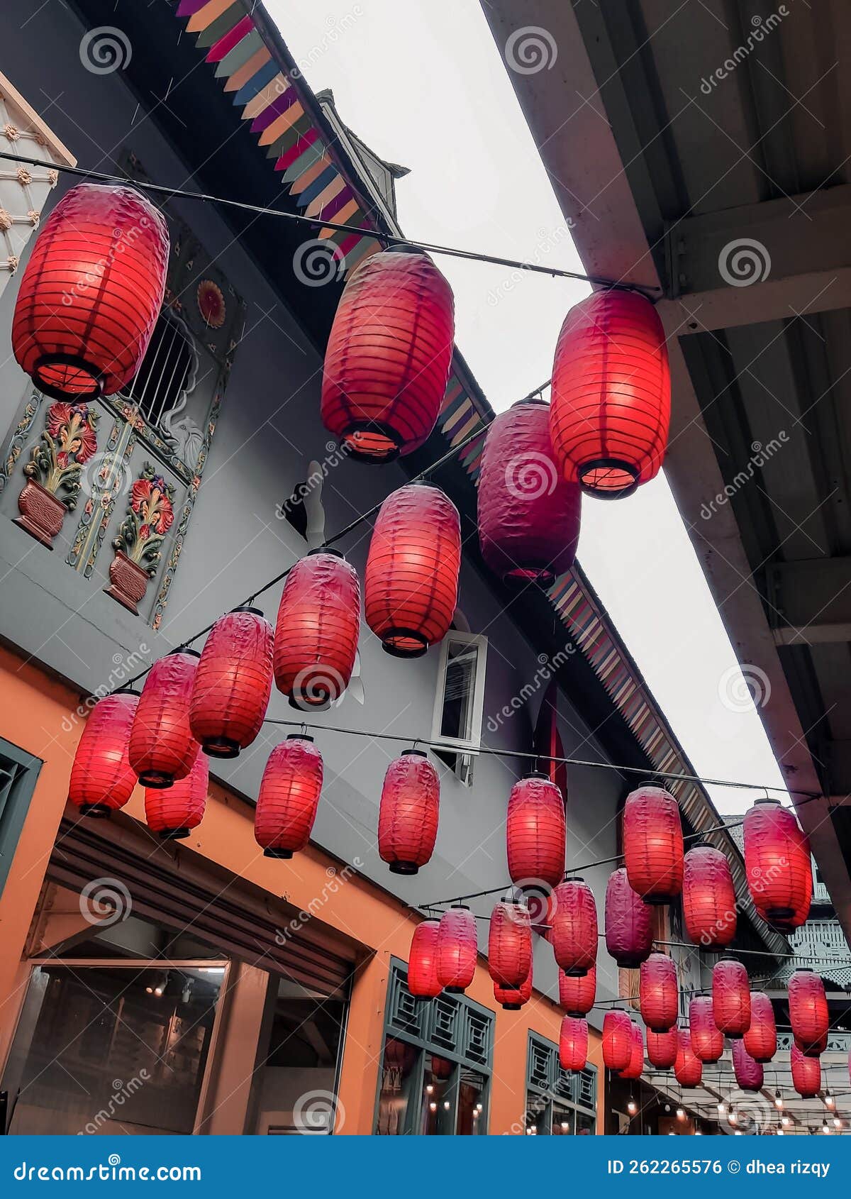 Lampion chinese town stock photo. Image of bandung, chinese - 262265576