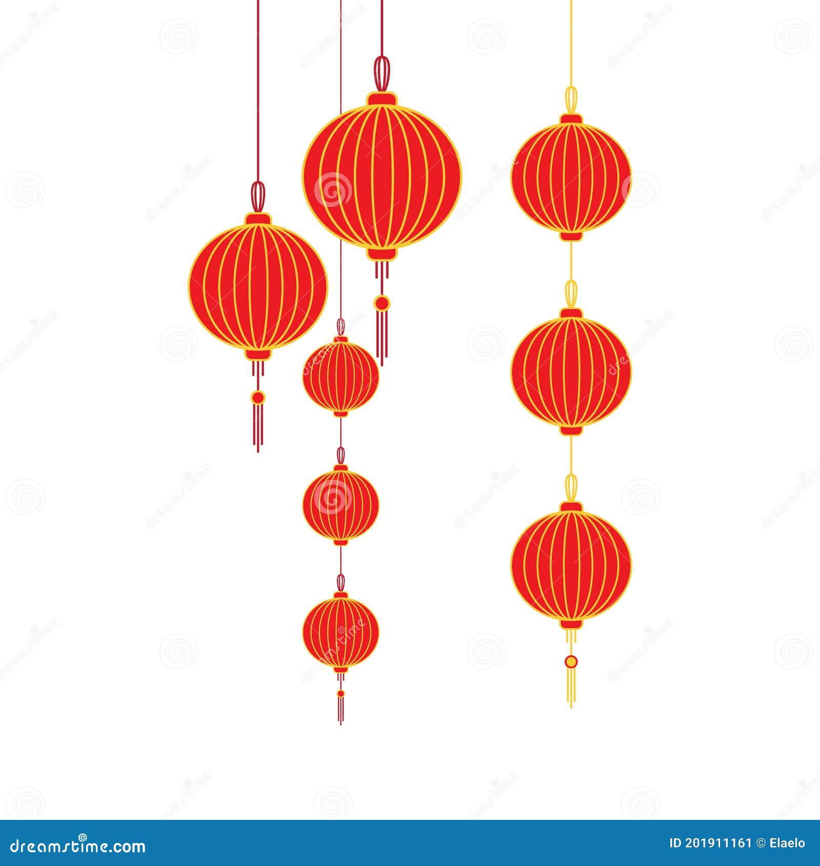 Lampion Vector Design Illustration Stock Vector - Illustration of happy ...
