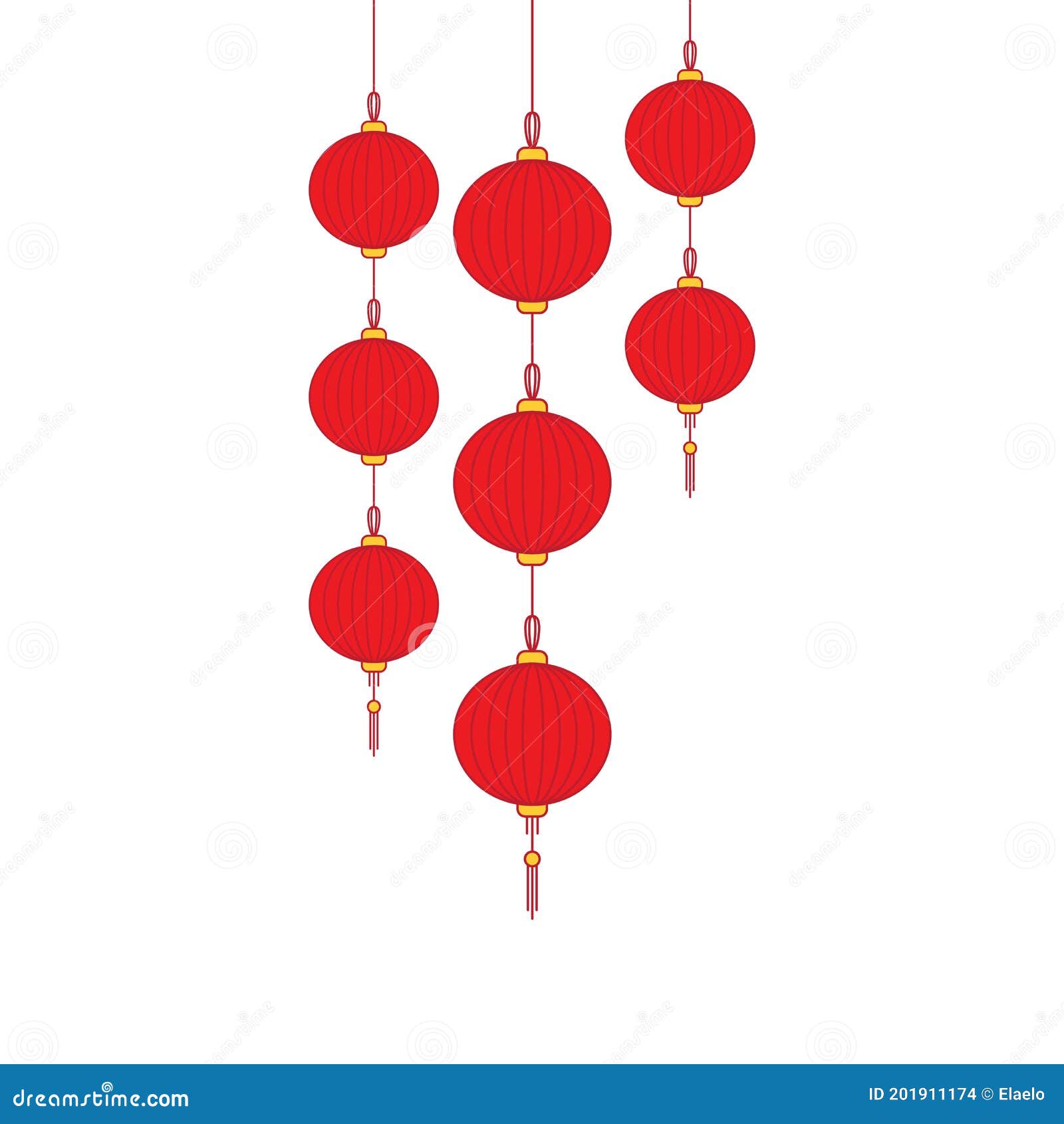 Lampion Vector Design Illustration Stock Illustration - Illustration of ...