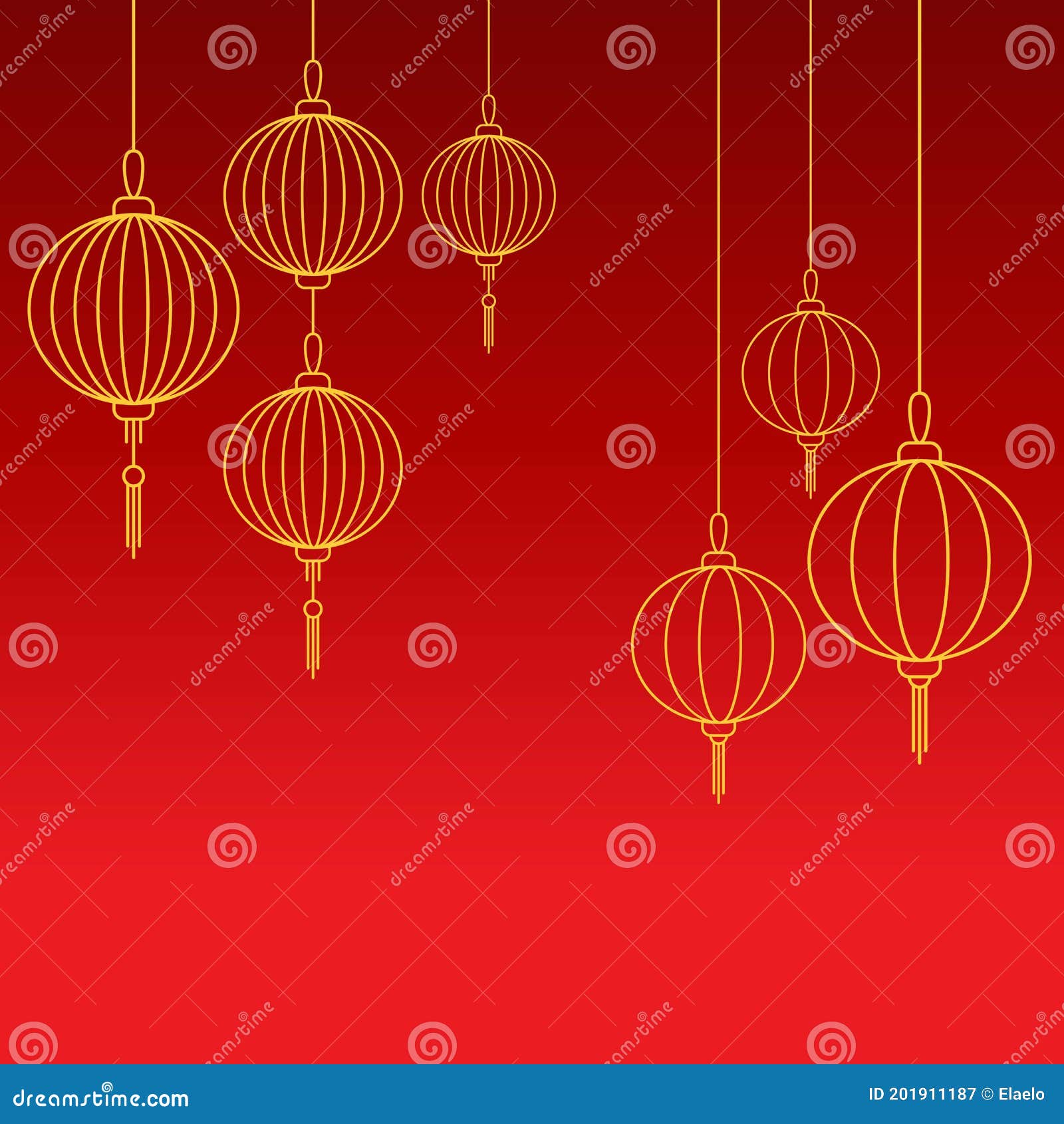 Lampion Vector Design Illustration Stock Vector - Illustration of ...