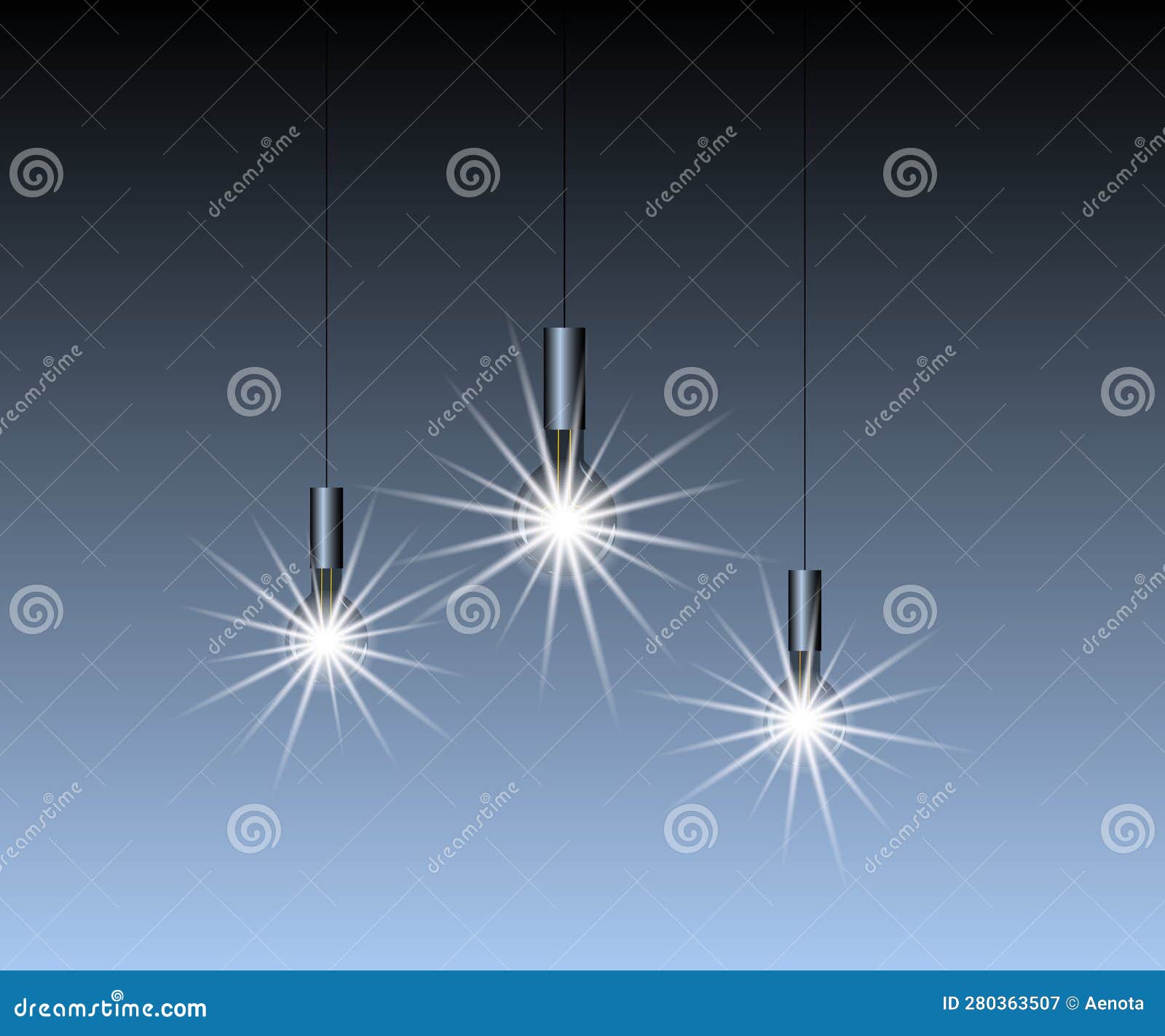Lamplight - Vector Shaft Illustration Stock Vector - Illustration of ...