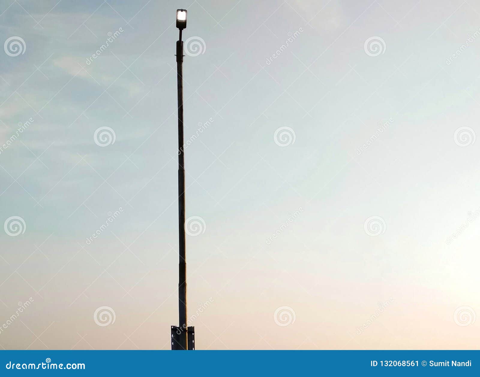 Lampost stock image. Image of standing, bule, lampost - 132068561
