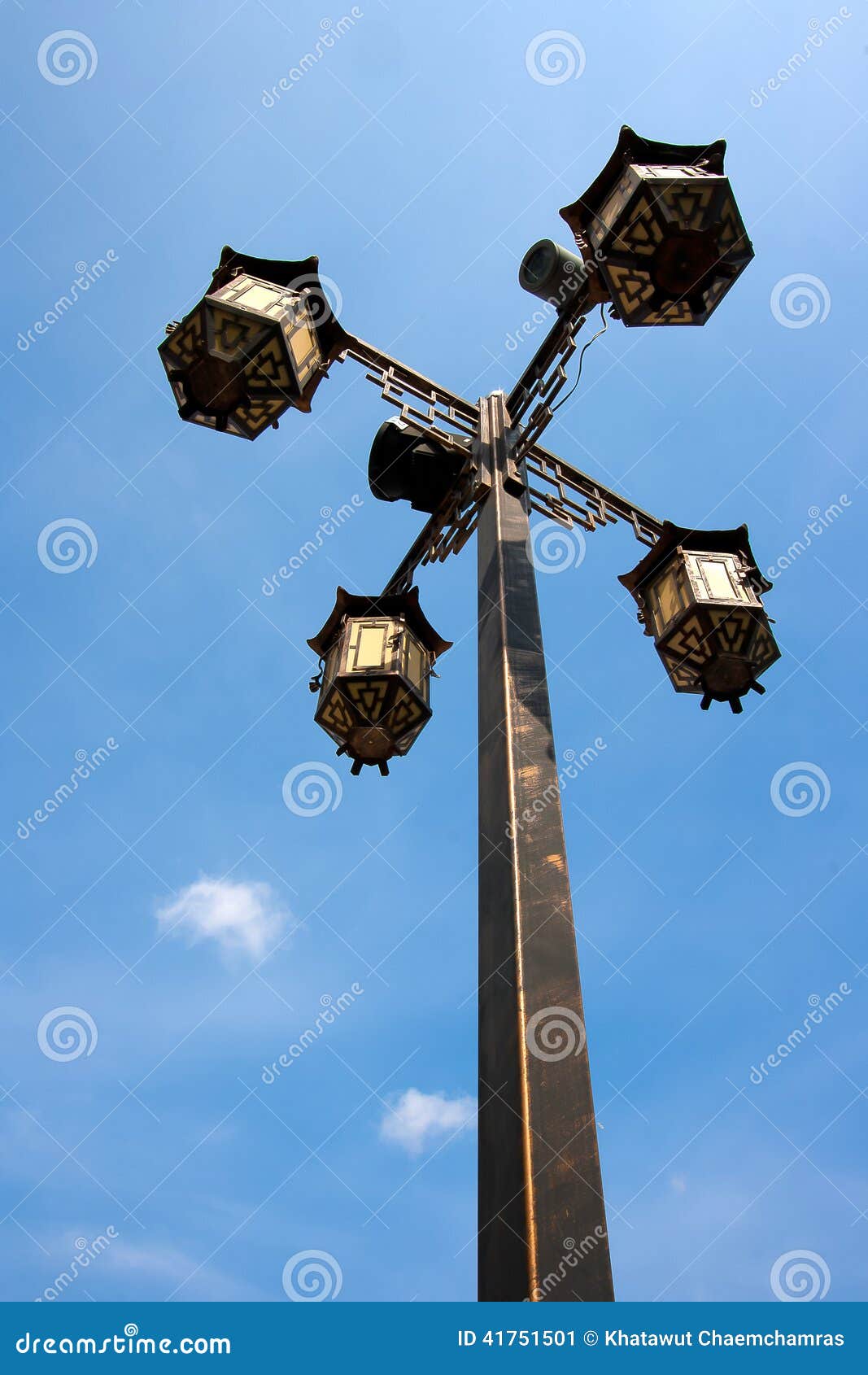 Lamppost chinese style. stock image. Image of historical - 41751501