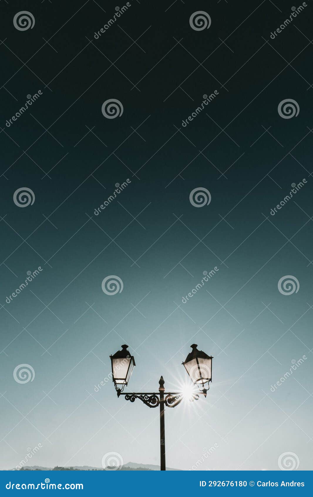 Lamppost or Streetlight, Blue Sky on the Background Stock Photo - Image ...