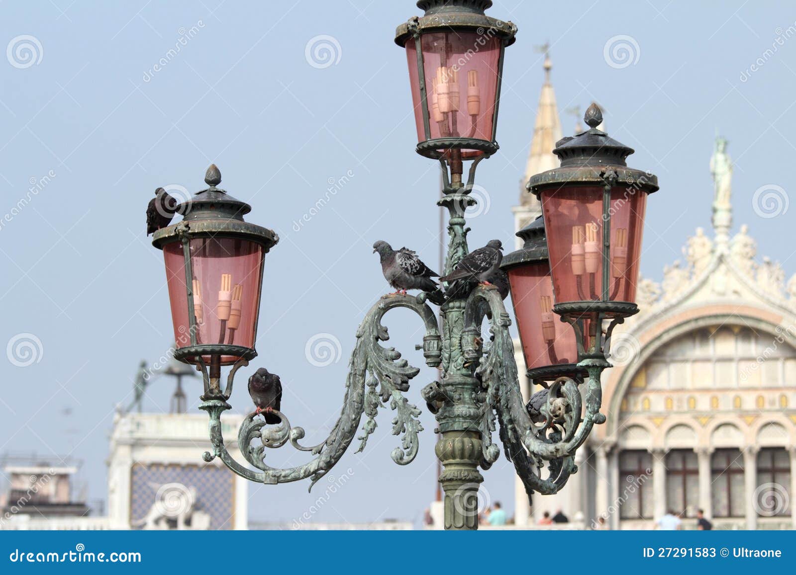 Lamppost in Venice. Italy. stock image. Image of blue - 27291583