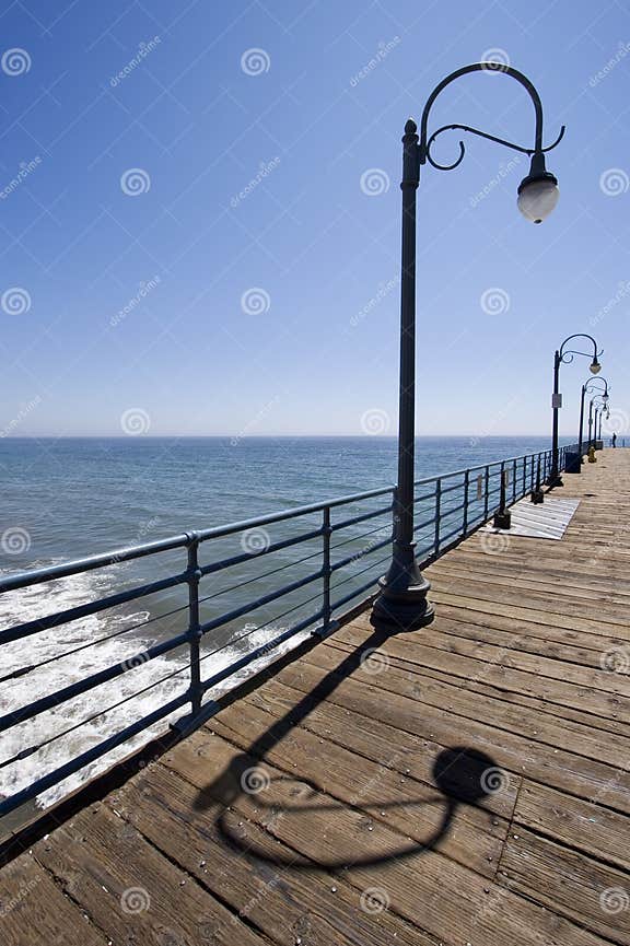 Lampposts stock photo. Image of ocean, monica, light, seashore - 285754