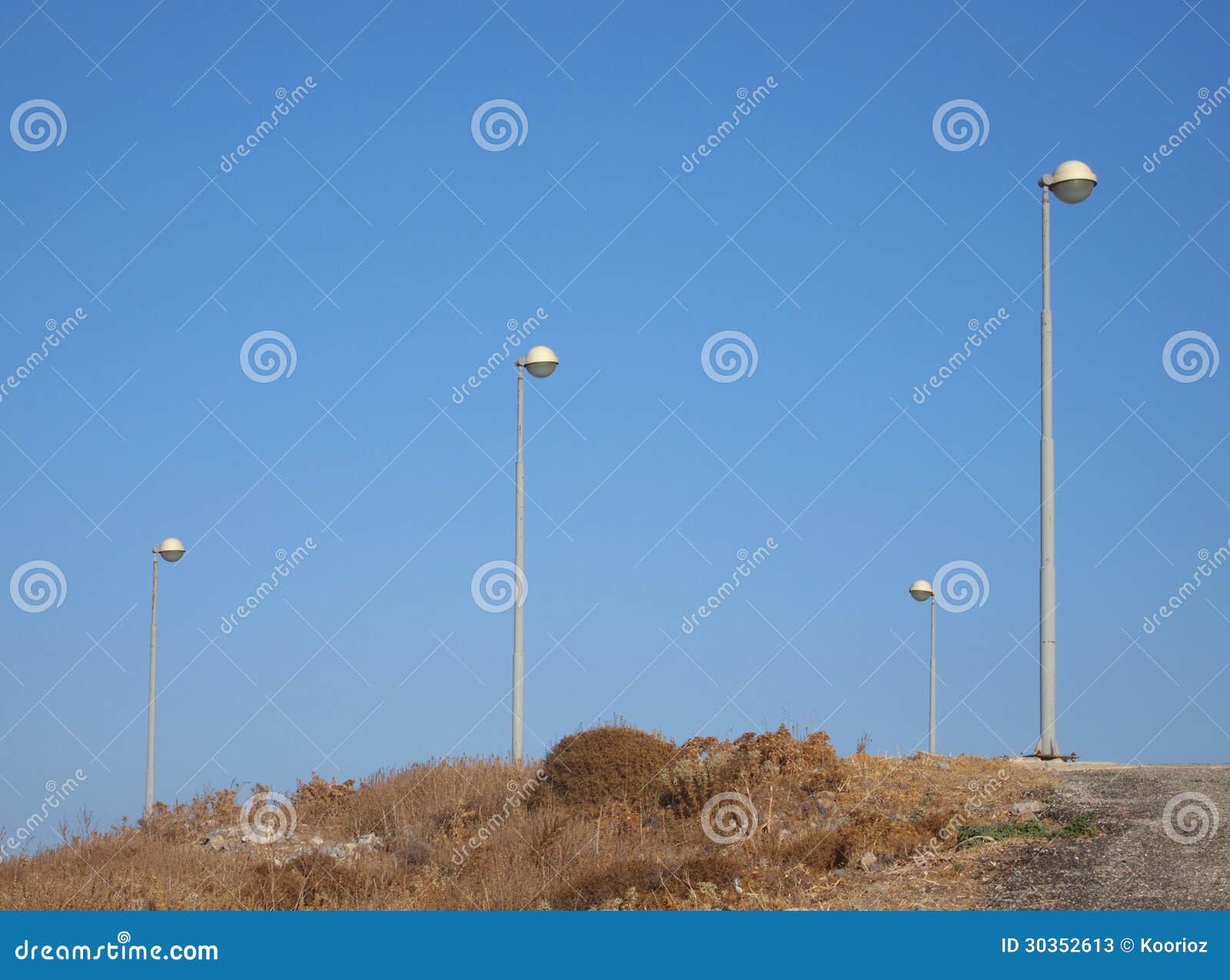 Lampposts stock image. Image of energy, horizontal, desolation - 30352613