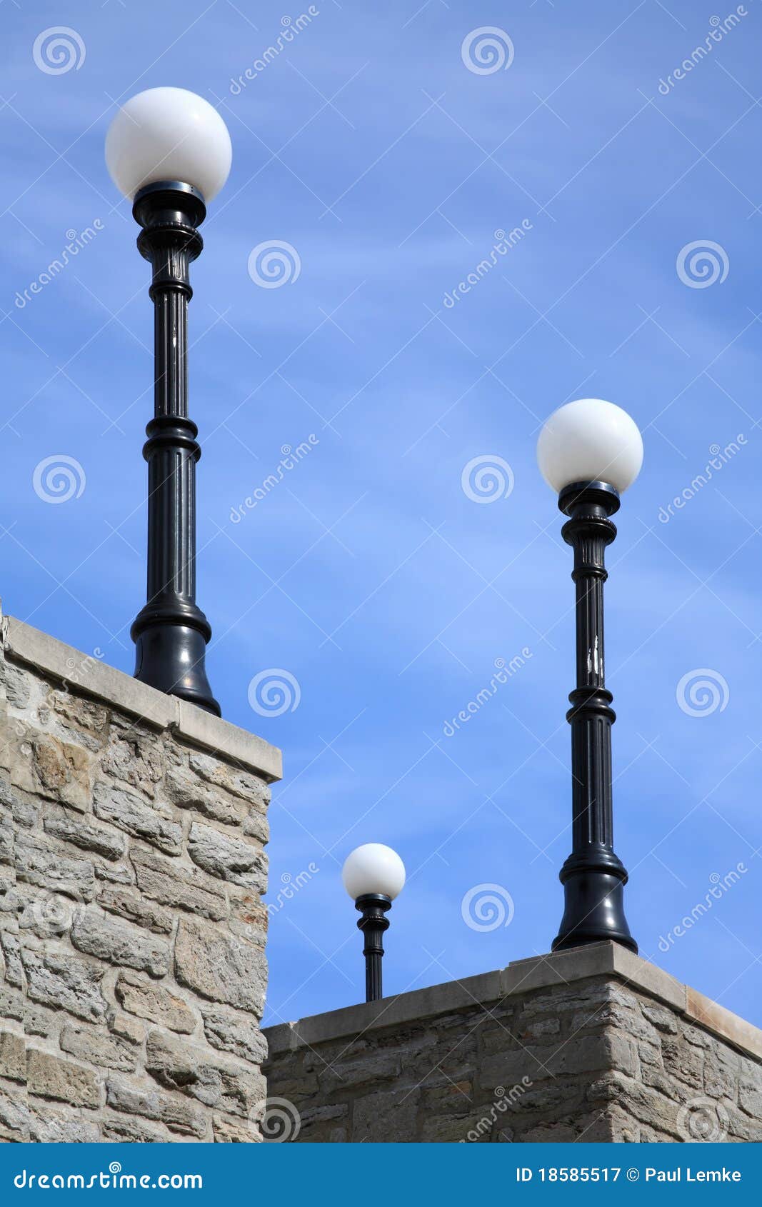 Lampposts and Sky stock image. Image of ault, park, ohio - 18585517