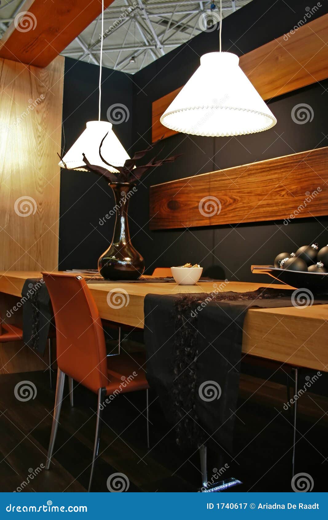 Lamps above table stock image. Image of living, renovate - 1740617