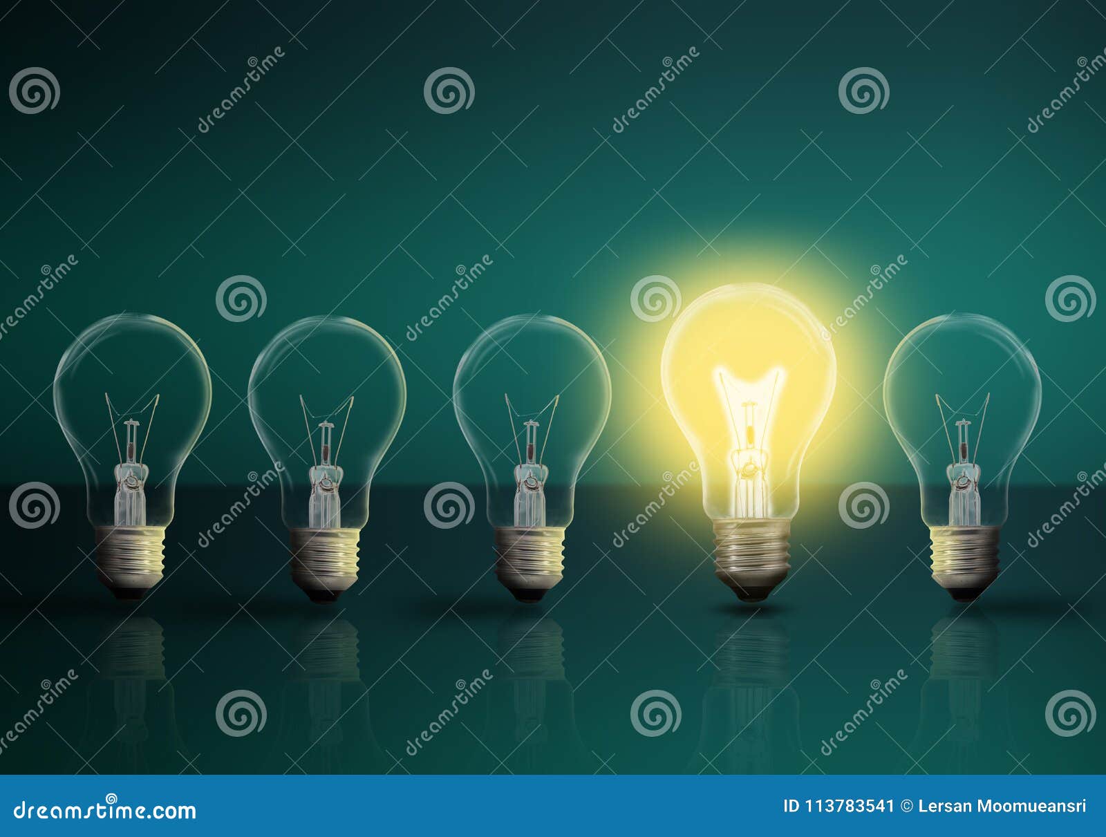 Lamps Outstanding for Good Idea Stock Image - Image of lamp, glowing ...
