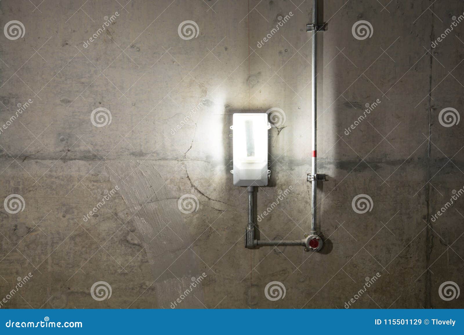Lamps in the Underground Transition Stock Image - Image of entrance ...