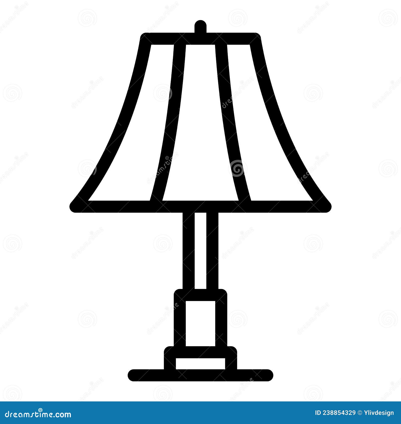 Lampshade Icon Outline Vector. Lamp Stand Stock Illustration ...