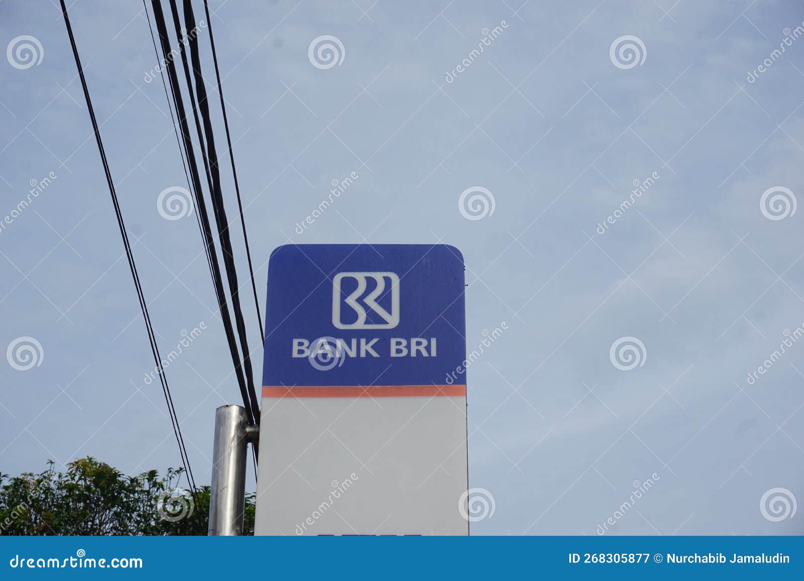 Sign board of Bank BRI editorial photography. Image of transport ...