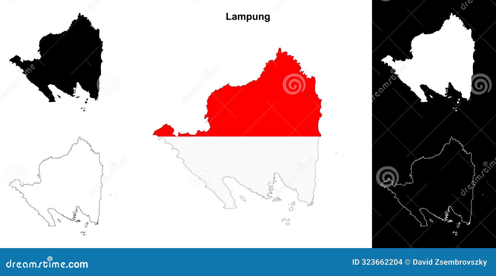 Lampung outline map stock vector. Illustration of icon - 323662204
