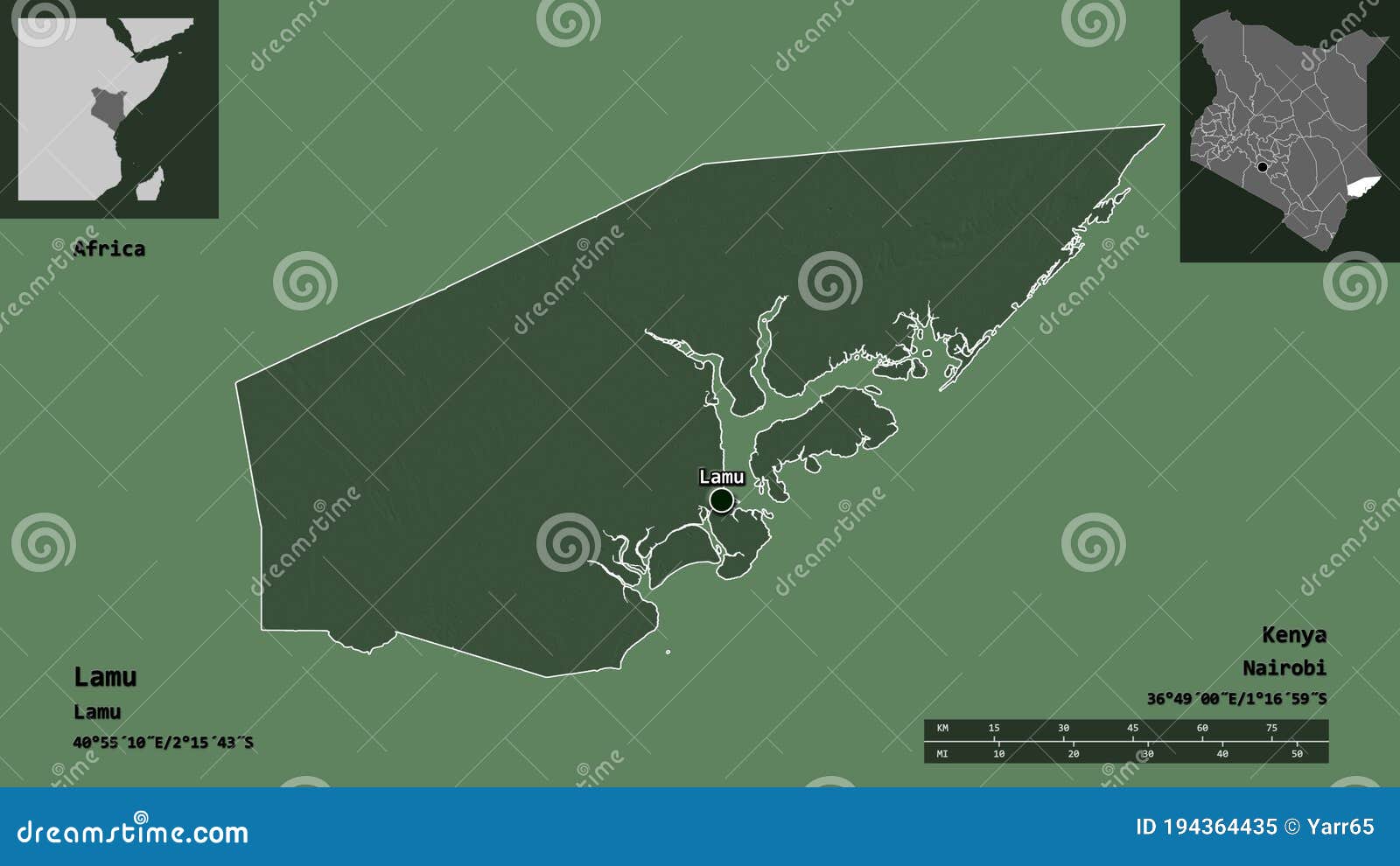 Lamu, County of Kenya,. Previews. Administrative Stock Illustration ...