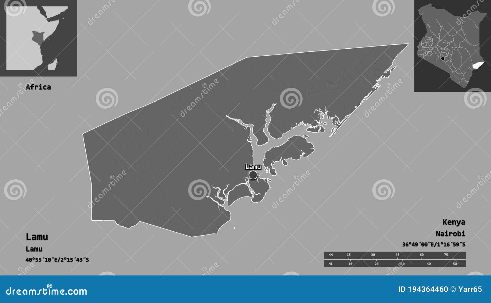 Lamu, County of Kenya,. Previews. Bilevel Stock Illustration ...