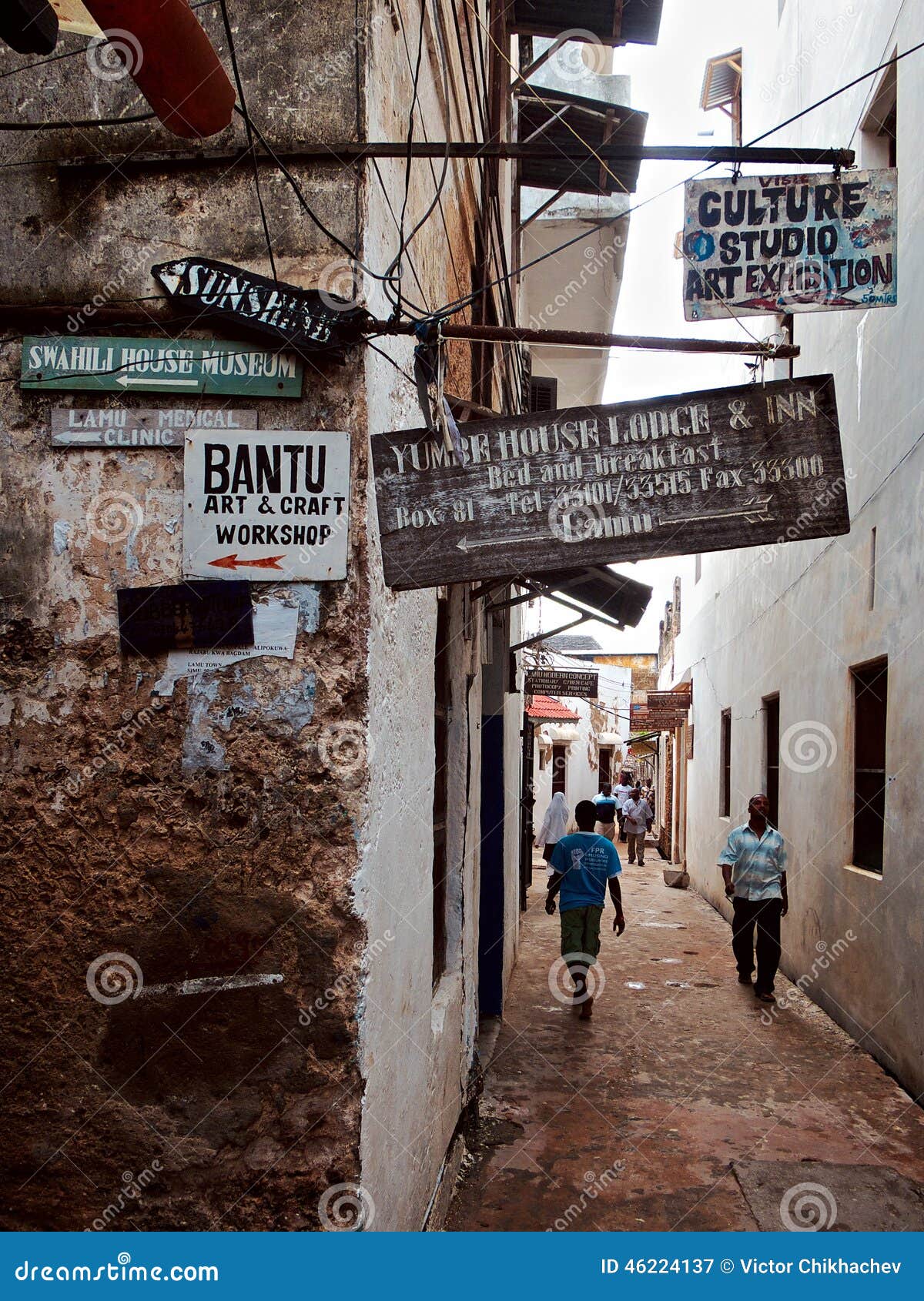 Urban View Of Street Art And Electricity Cables And Slum Houses In The ...