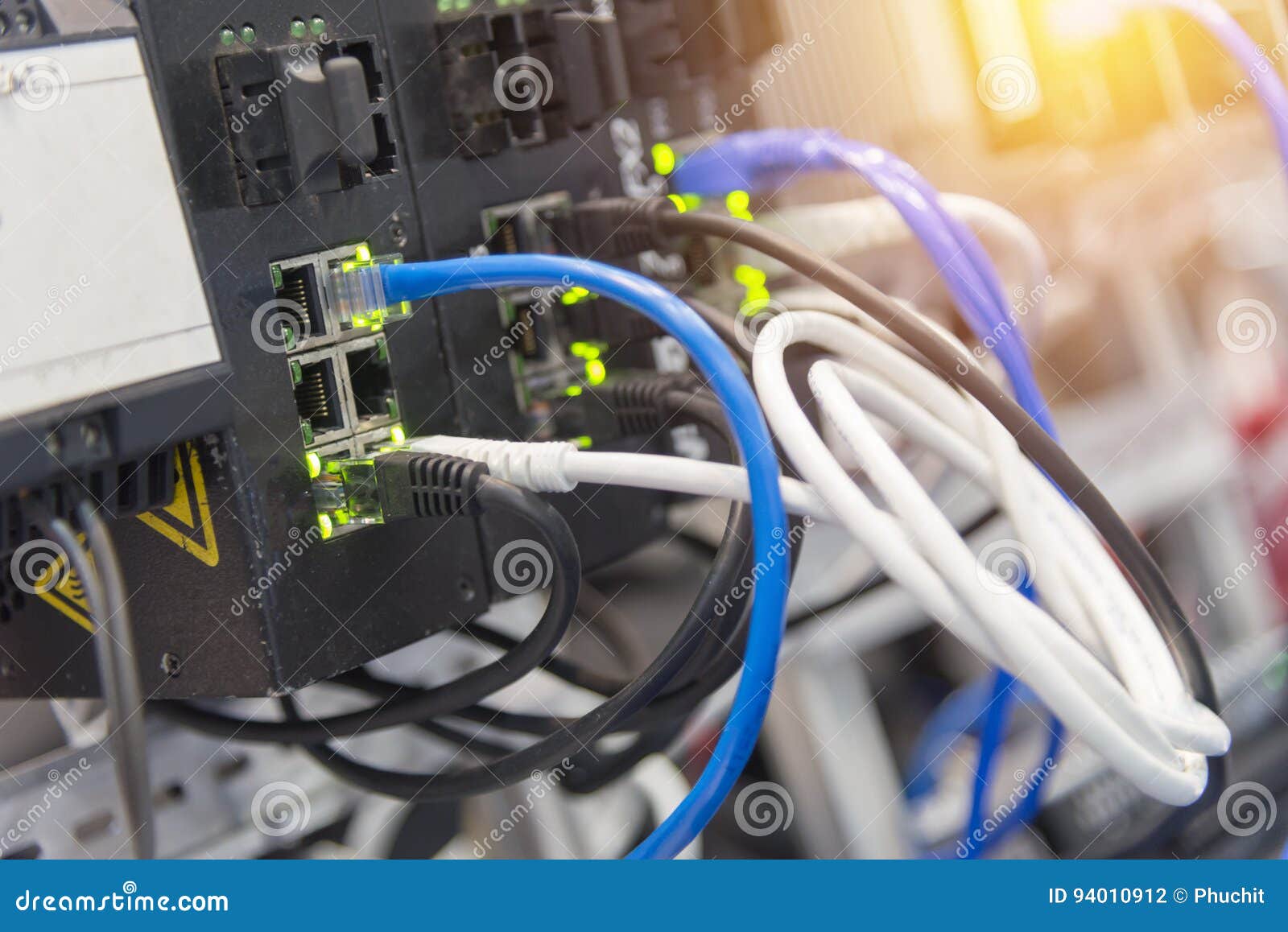 The LAN Cable Behind the Control Board Stock Photo - Image of data ...