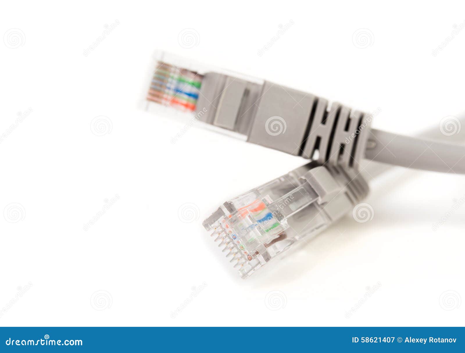 STP LAN CAT5e Cable Wires Shaped Like A Hand Are Holding A Cable With ...