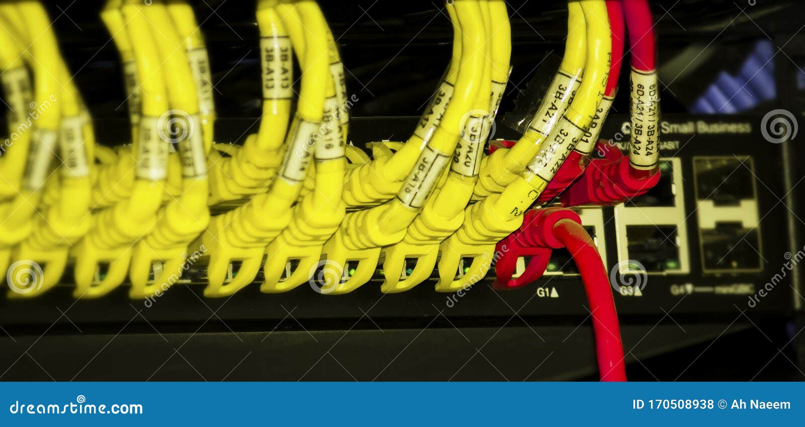 Lan Cable Connect with Server Unit. Center, Information Stock Photo ...