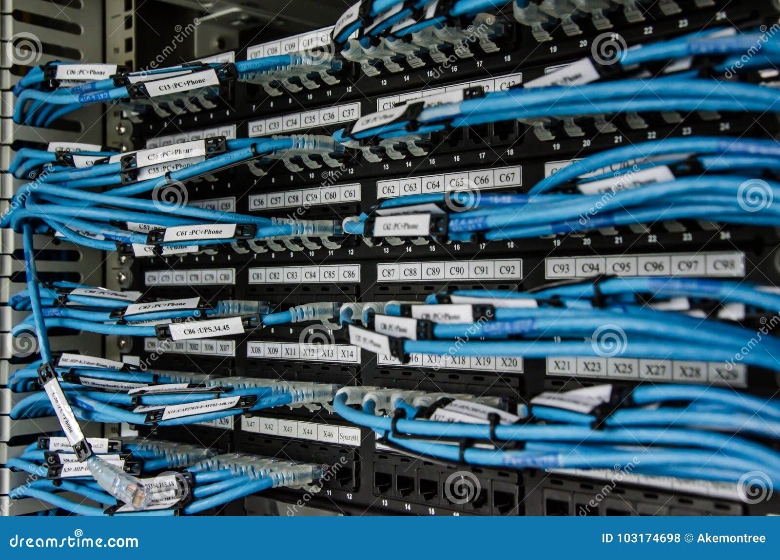 Lan Cable Connect with Server Unit Stock Photo - Image of innovation ...