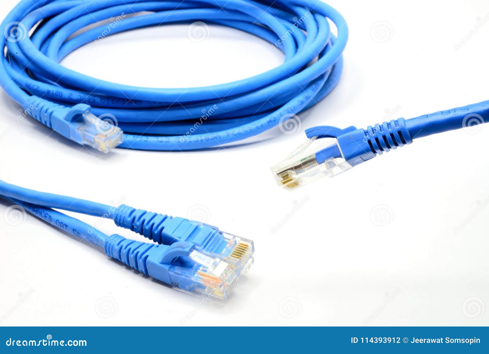 LAN Cable Connect To Network Device Stock Photo - Image of detail ...