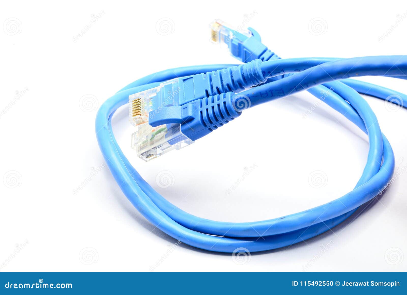 LAN Cable Connect To Network Device Stock Photo - Image of connector ...