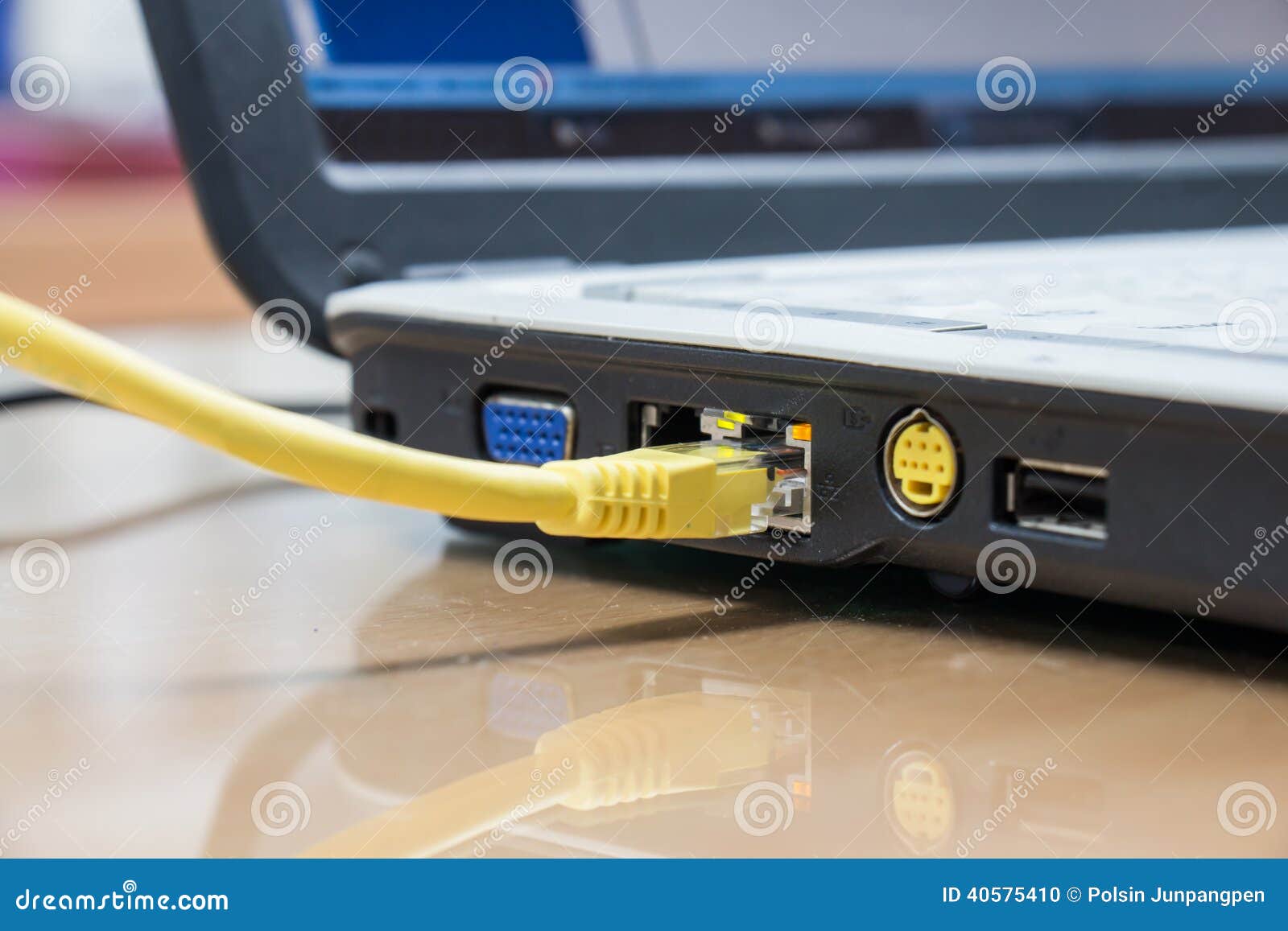 LAN Cable are Connected To Computer Stock Photo - Image of data ...