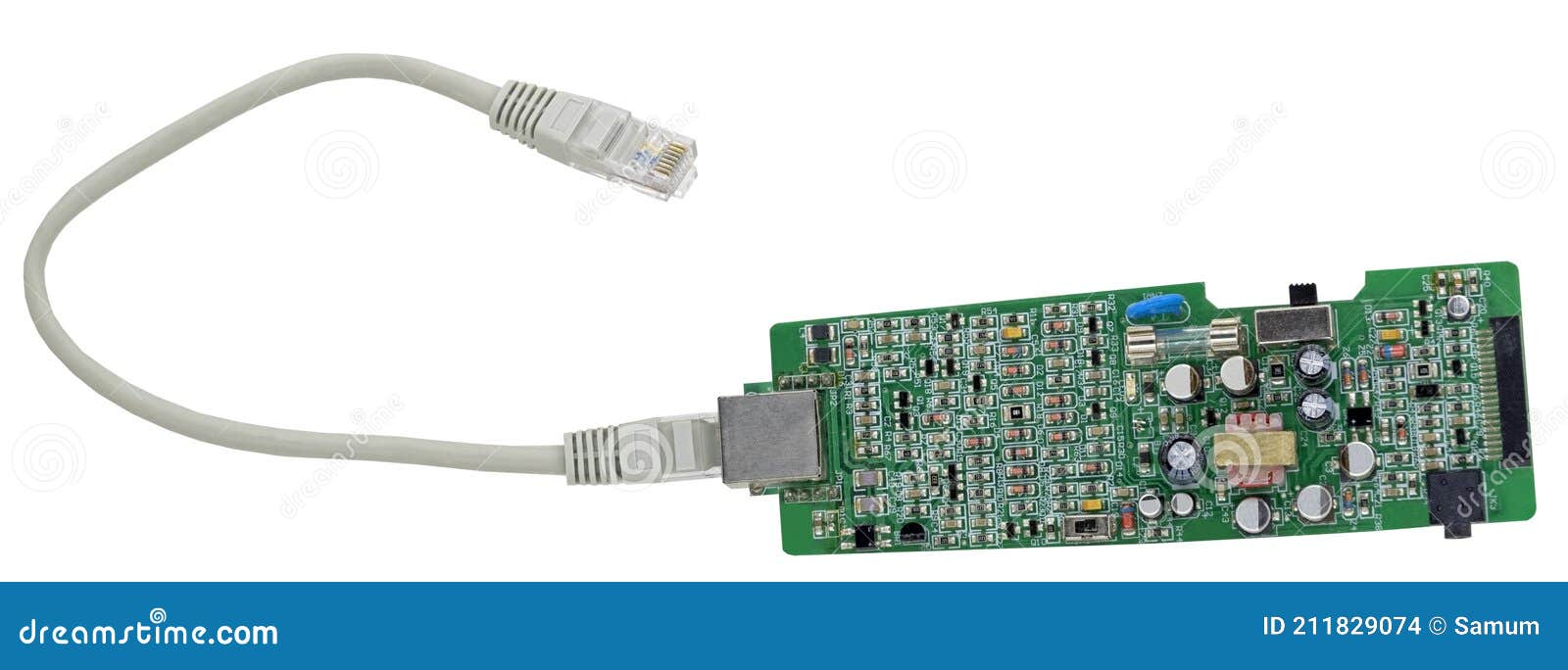 Lan Cable Connected To an Electronic Device Stock Photo - Image of ...