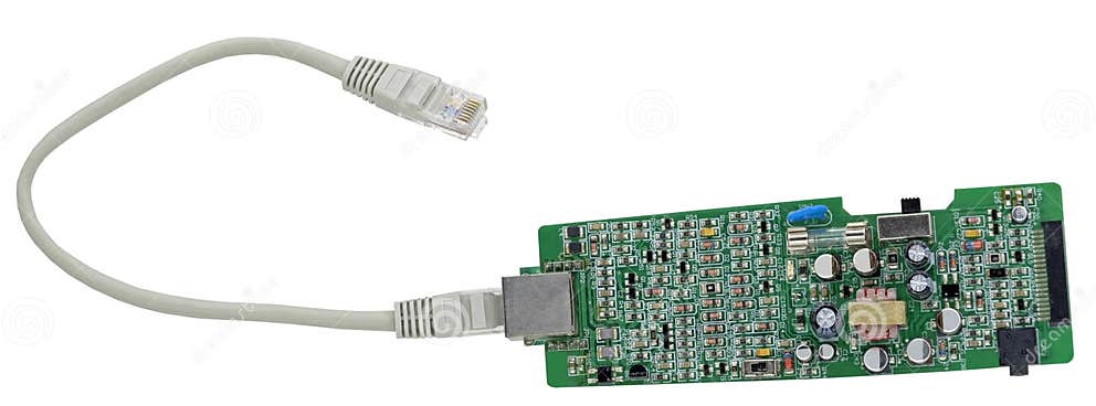 Lan Cable Connected To an Electronic Device Stock Photo - Image of ...