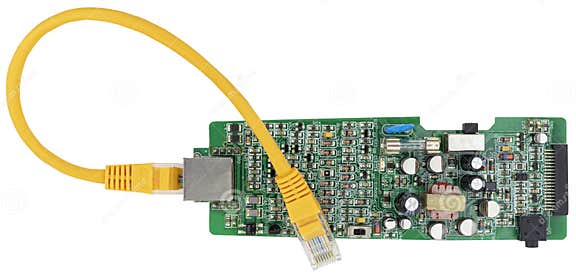 Lan Cable Connected To an Electronic Device Stock Photo - Image of ...