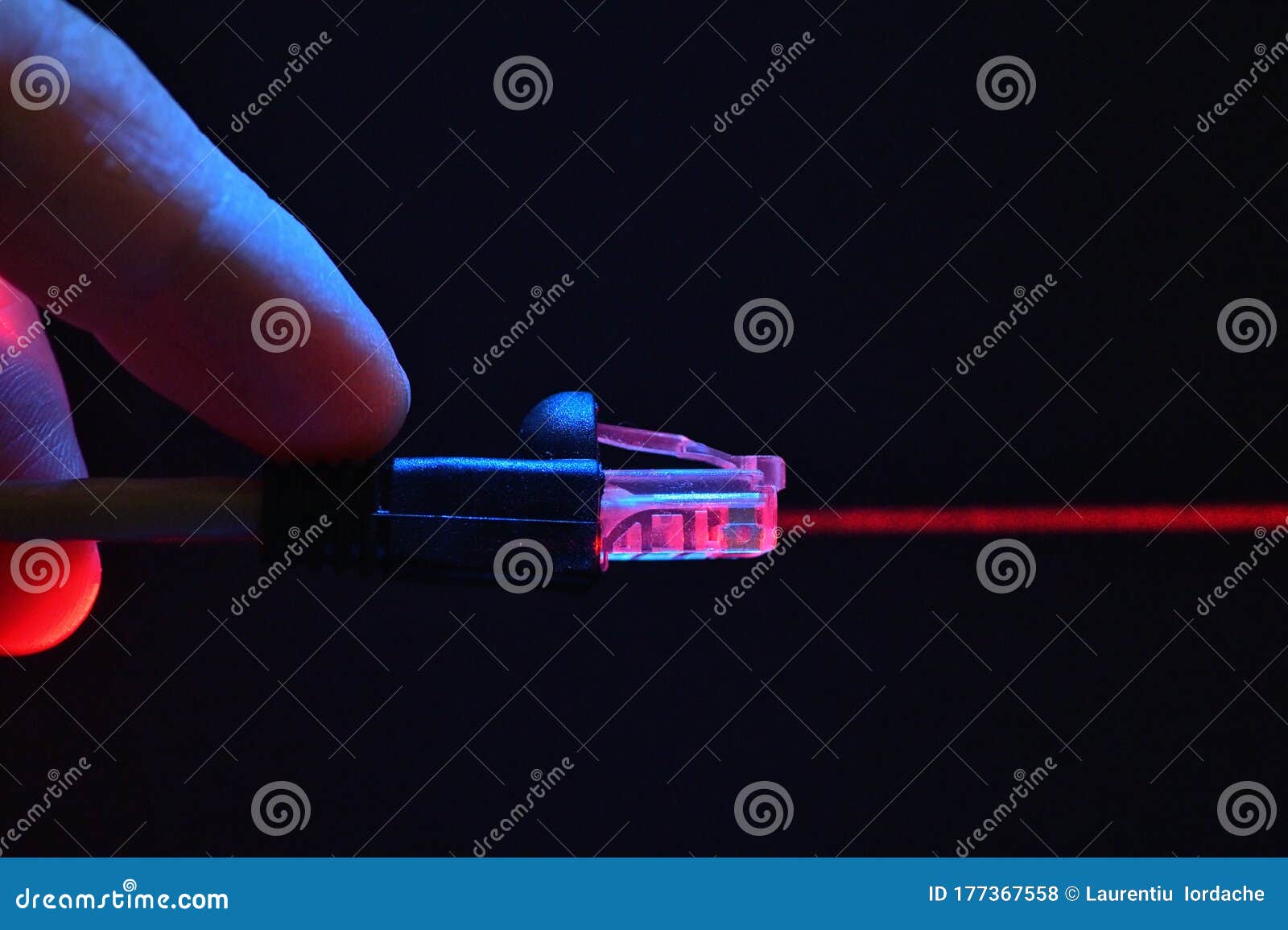 Lan Cable is Connecting Internet Stock Photo - Image of multimode ...