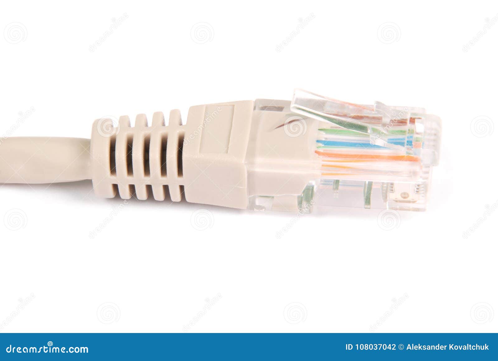 Lan Cable and Connector RJ45 Stock Photo - Image of communication, line ...