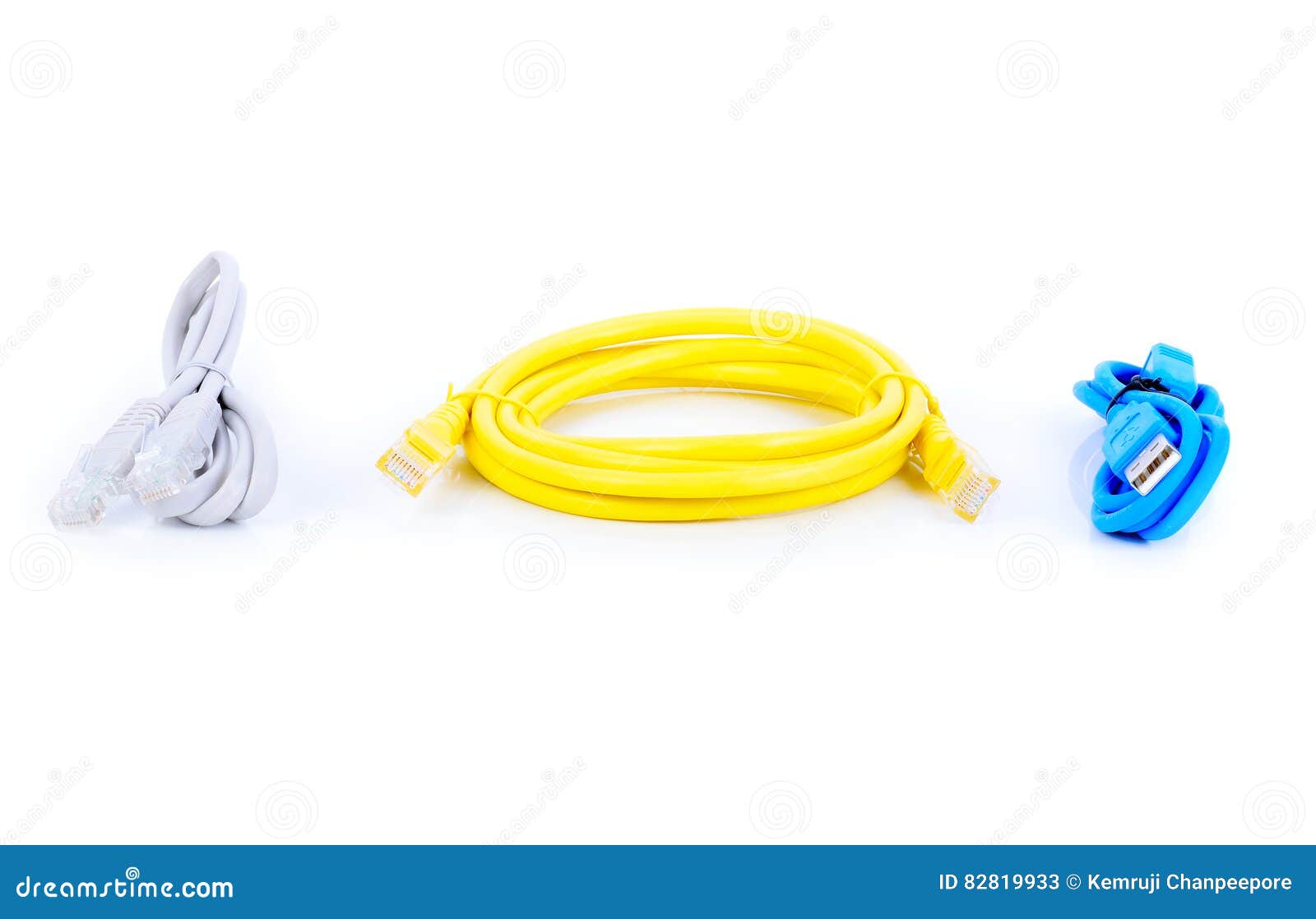 Lan cable and connector stock image. Image of electric - 82819933
